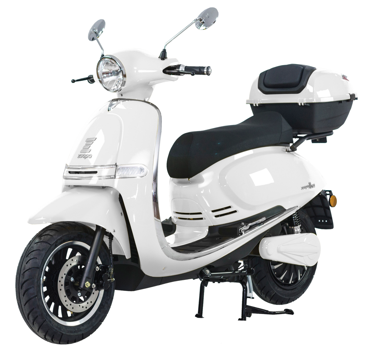 Long Range White Electric Moped | Zoopa – zoopa-electric-scooters-and ...